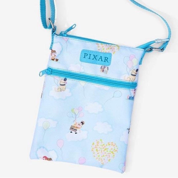 Disney | Bags | Disney Pixar Up Characters Balloon Passport Crossbody ...